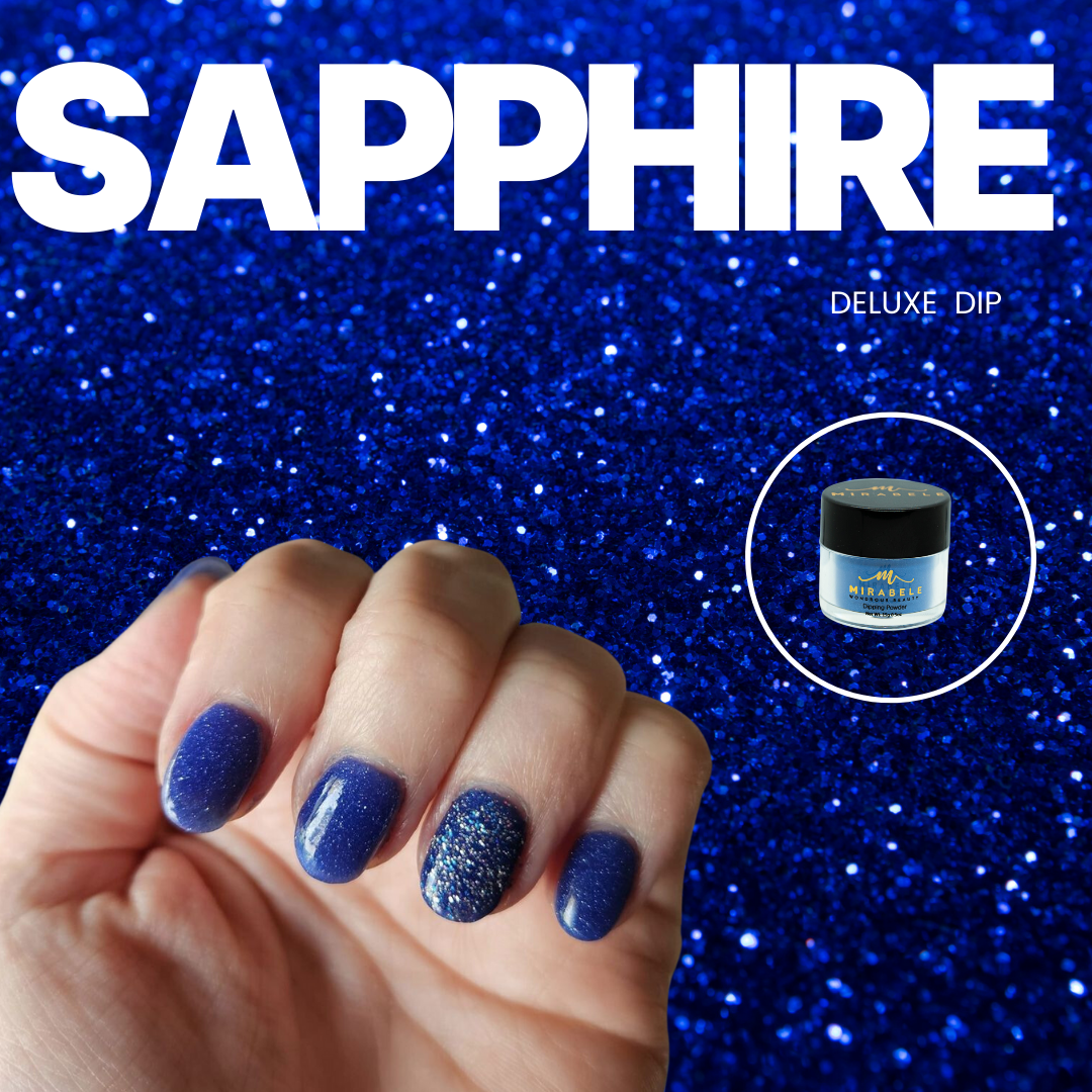 Get Sapphire Blue Shimmer Dip Powder | Vegan & Long-Lasting – Mirabele ...