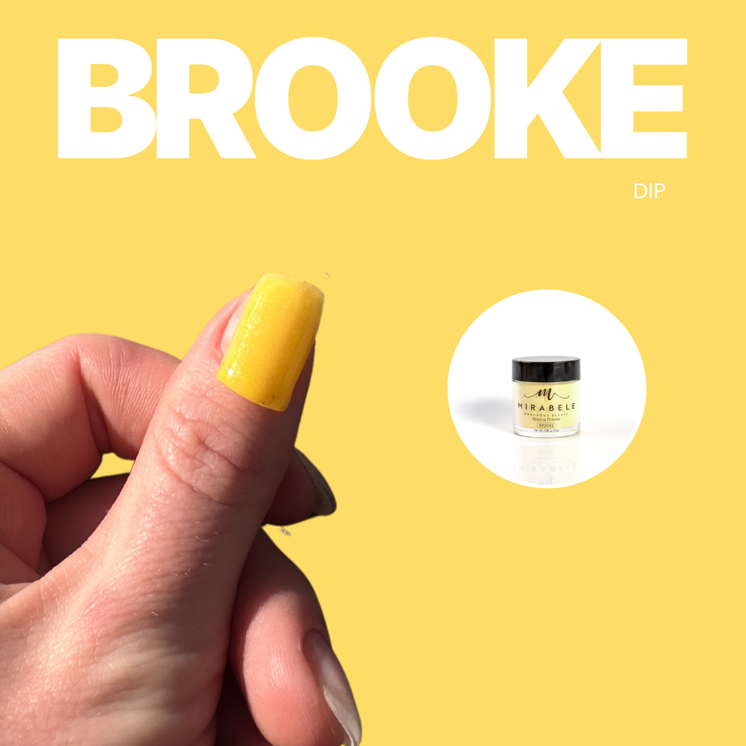 Brooke - Bright Yellow with a Light Shimmer Dip Powder – Mirabele Beauty