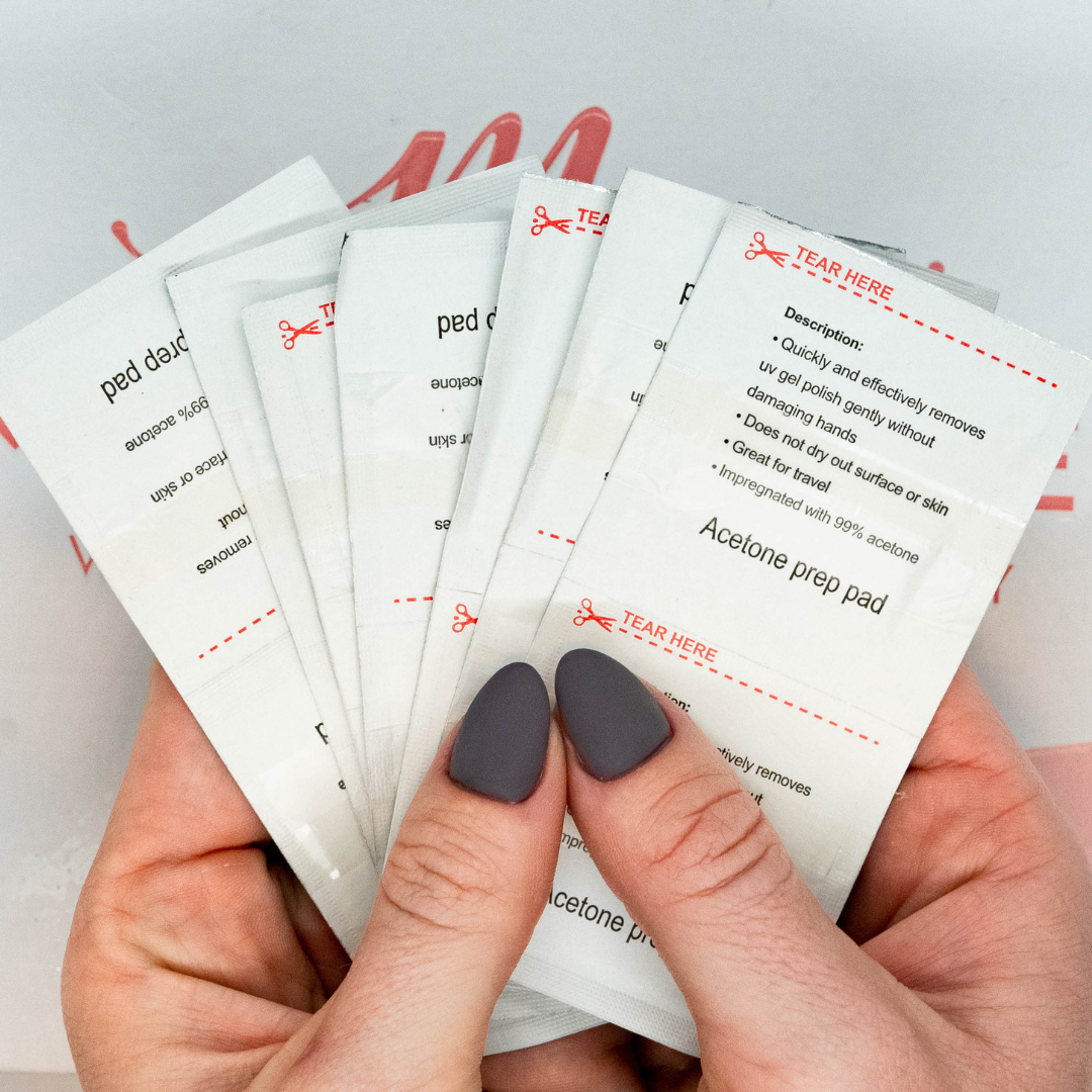 At Home Manicure Removal - Easy Acetone Wipes 10 Pack – Mirabele Beauty