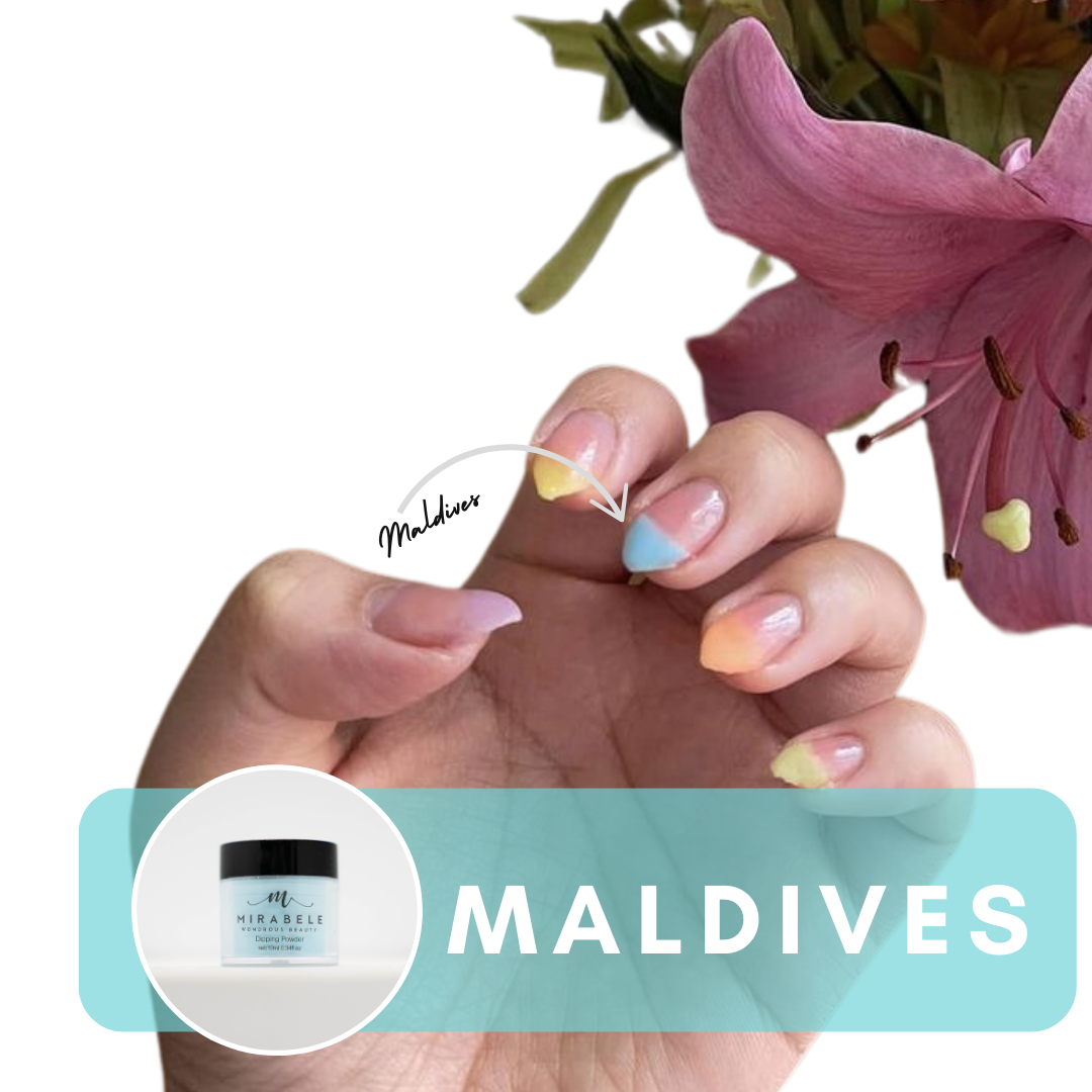 Baby Blue Nail Colour - Maldives Dip Powder – Mirabele Beauty