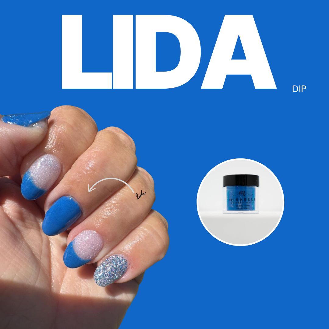 Vibrant Blue Nail Colour - Lida Dip Powder – Mirabele Beauty