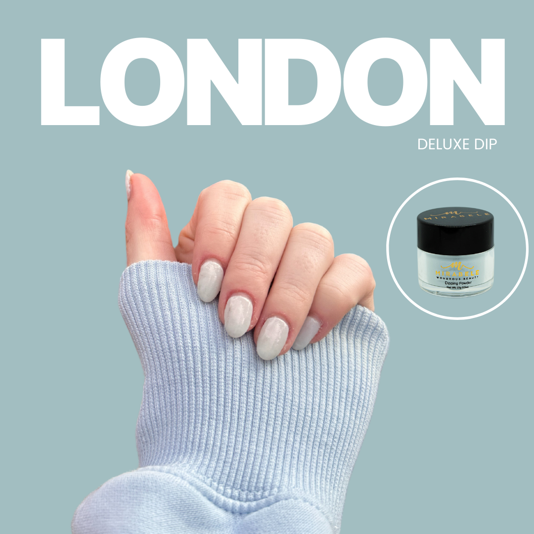 Discover London Icy Blue Shimmer Dip Powder – Mirabele Beauty