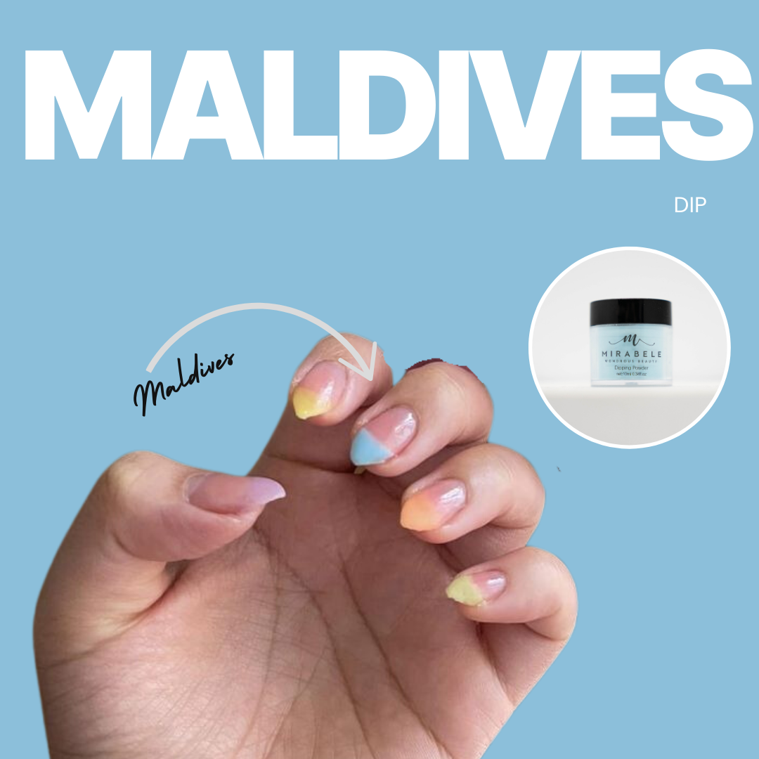 Baby Blue Nail Colour - Maldives Dip Powder – Mirabele Beauty