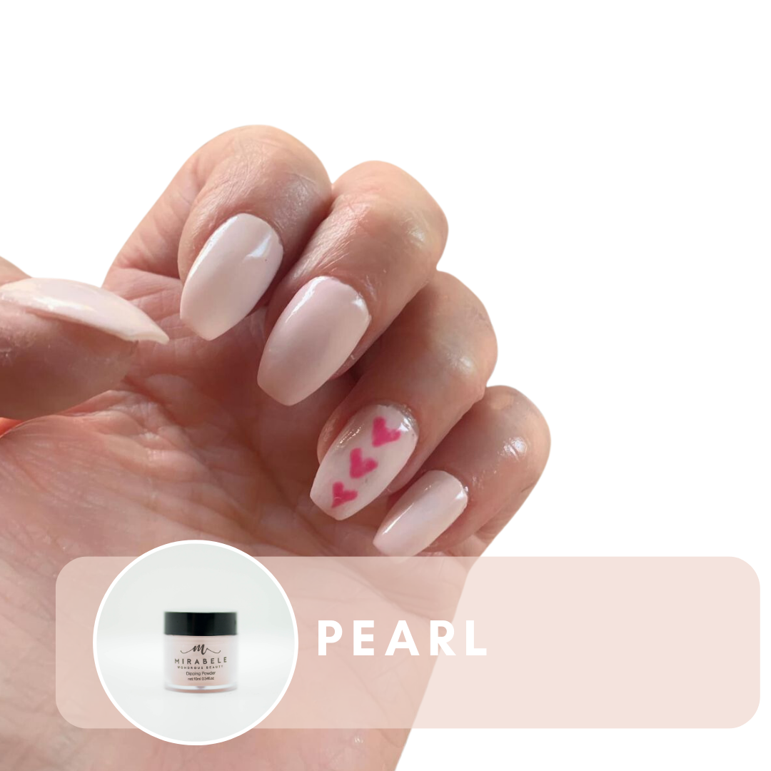 Pale Pink Nail Colour - Pearl Dip Powder – Mirabele Beauty