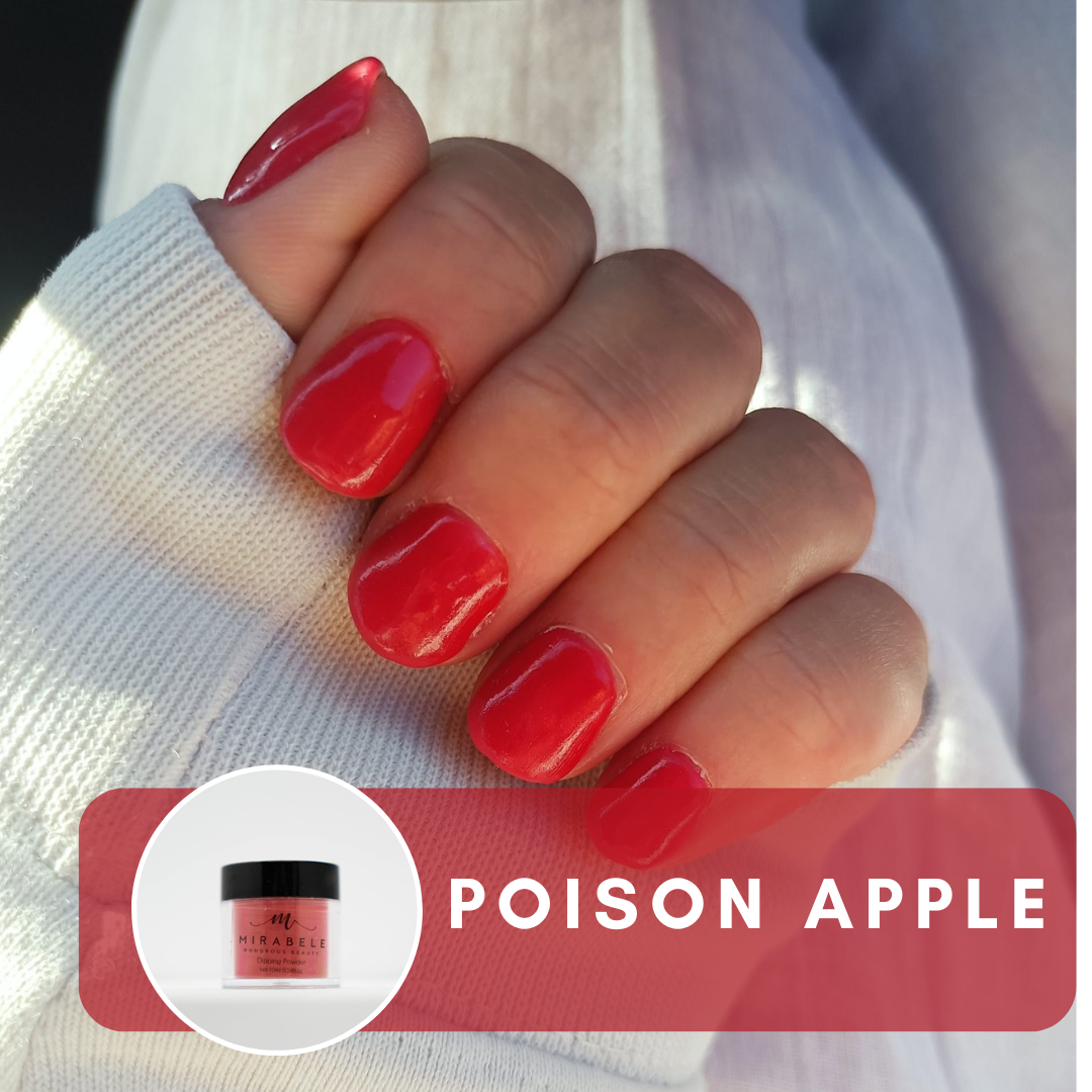 Red Nail Colour - Poison Apple Dip Powder – Mirabele Beauty
